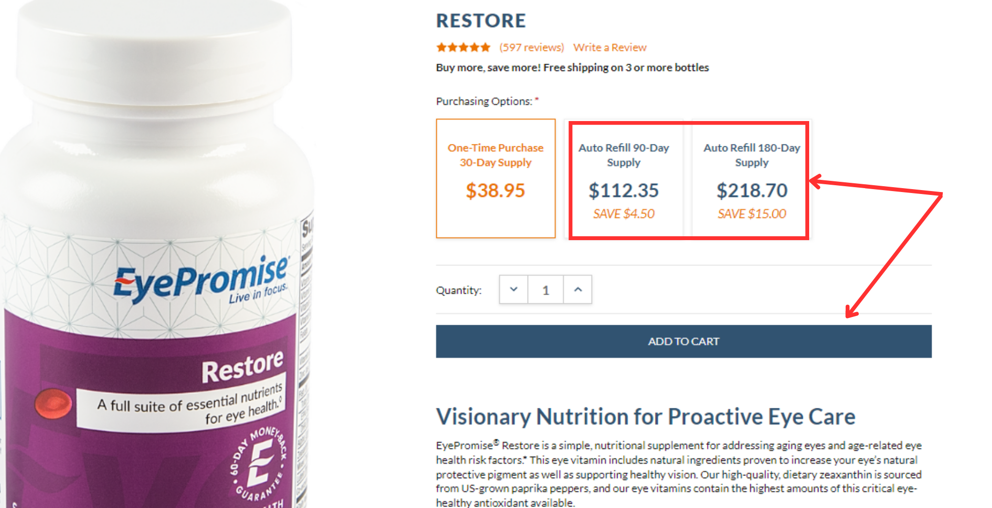 EyePromise Auto-Refill Information Page